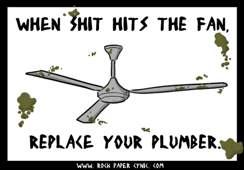 When Shit Hits the Fan - a Rock Paper Cynic comic