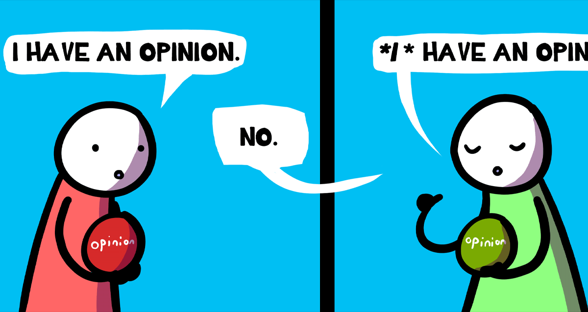 This is how 99% of all online interactions go - a Rock Paper Cynic comic