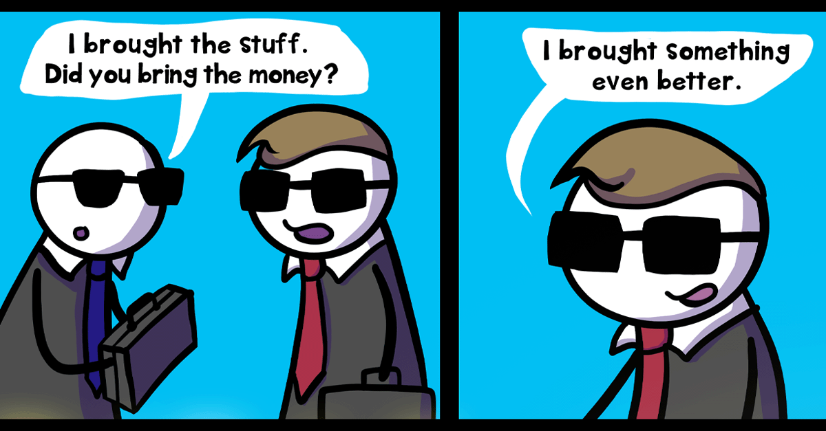 Did you bring the money? - a Rock Paper Cynic comic
